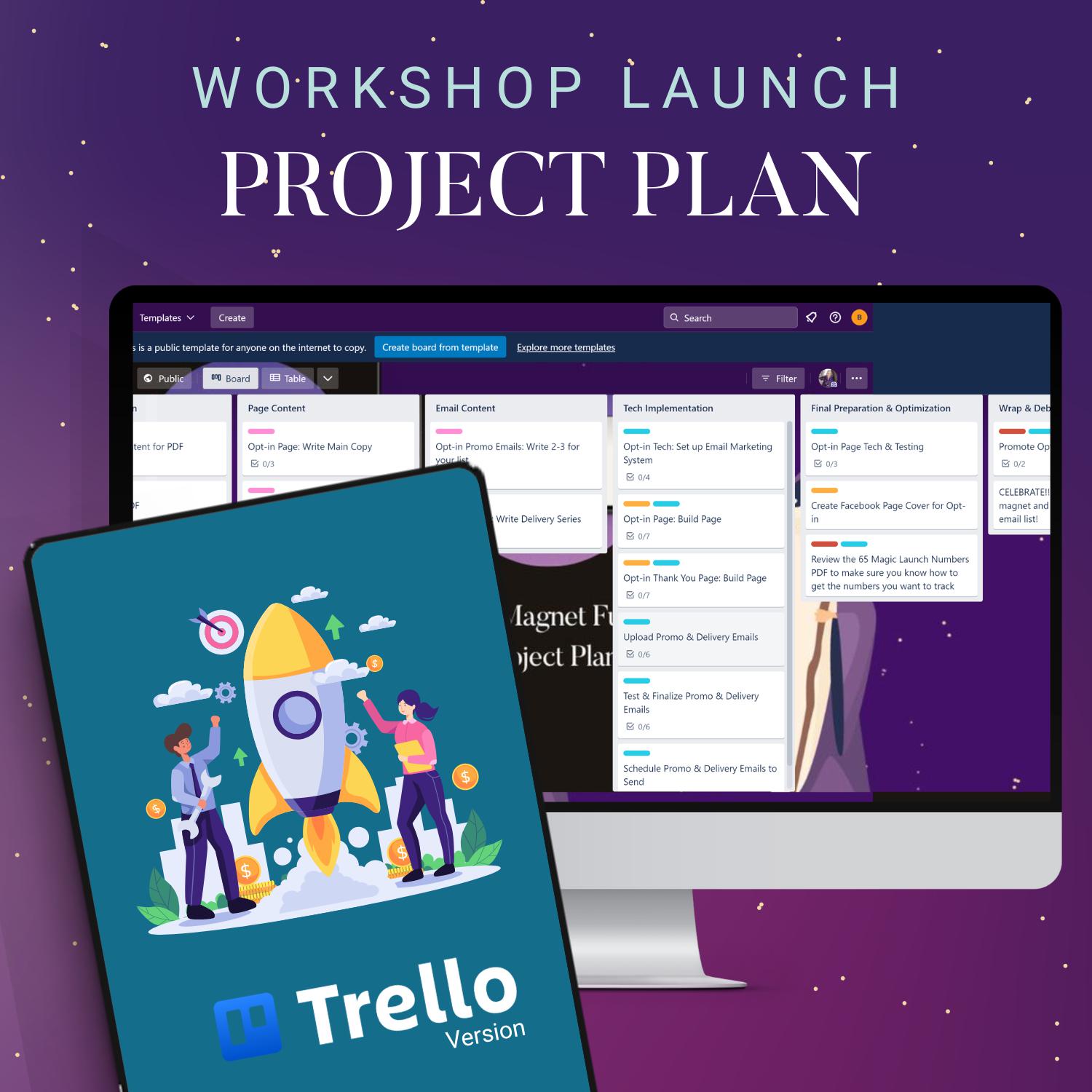 Trello Workshop Launch Project Template Launch Project Shop